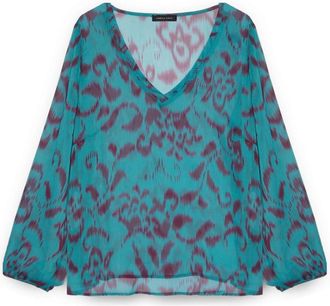 Fiorella Rubino Damen, Blusen & Hemden, Blau, 4XLGr&ouml;&szlig;e