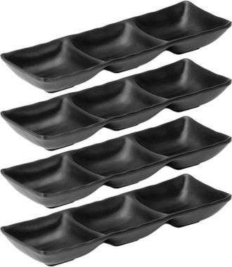 Generic 3 Gitter-saucenschalen, 4 Stück, Kleine Gewürzschalen, Küche, Gewürzteller, Sushi-Soja-dip-Sauce-schüssel Für Restaurant