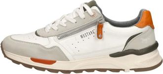 Mustang Homme, Chaussures, Blanc, Taille: 45 EU Baskets Laag 307203