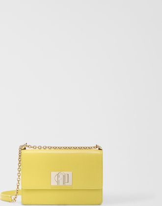 Furla 1927 Umh&auml;ngetasche Mini M Yellow Gelb Strukturiertes Leder Damen
