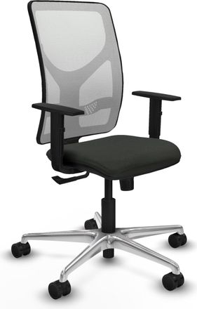 Piqueras y Crespo Schreibtischstuhl, wei&szlig; und schwarz, mit 1D-Armlehnen, h&ouml;henverstellbare Lendenwirbelst&uuml;tze, ausgestattet mit 3 Positionen und Schneideschaum, Wei&szlig;/Sc