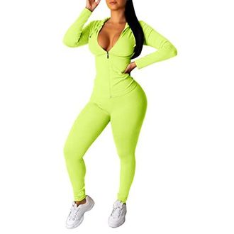 Generic Ensemble de surv&ecirc;tement pour femme - Sweat et pantalon de couleur unie - Surv&ecirc;tement de sport pour femme - Ensemble de surv&ecirc;tement pour femme, a, XXL