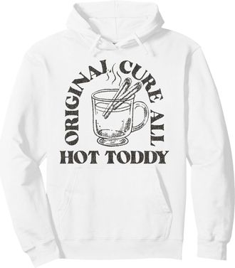 Trendy Apparel Original Cure All Hot Toddy Hot Cup Line Art Pullover Hoodie