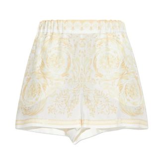Versace Femme, Shorts, Blanc, Taille: 36 FR Short Shorts