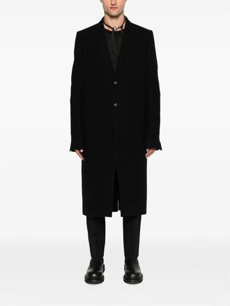 Rick Owens Virgin Wool Felted Coat - Black