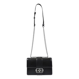 A|X Armani Exchange Femme, Sacs, Noir, Taille: ONE Size Sac Bandoulière avec Logo Métallique