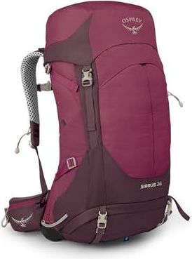 Osprey Sirrus Sac à dos de randonnée pour femme, Violet sureau/Chiru Tan, 36 L