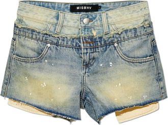 Misbhv Misbhv, Femme, Shorts, Bleu, Taille: 36 FR Shorts