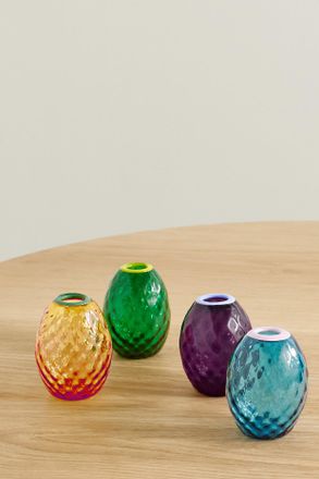 La DoubleJ Set De Quatre Vases En Verre De Murano Baby Egg - Multicolore