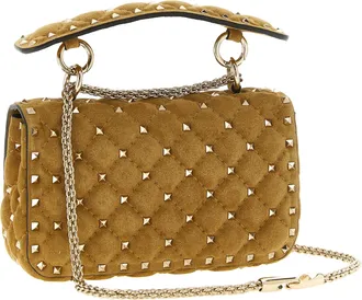 Valentino Garavani Womens Beige Calfskin Shoulder Bag