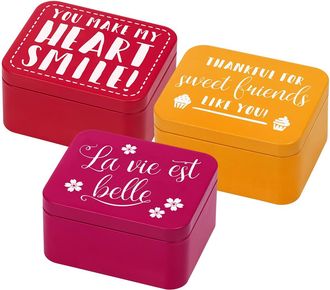 RBV BIRKMANN 610040 Colour Kitchen Geschenkboxen, Wei&szlig;blech