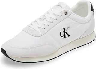 Calvin Klein Baskets Homme Retro Mix avec Logo, Blanc (Bright White/Black), 41