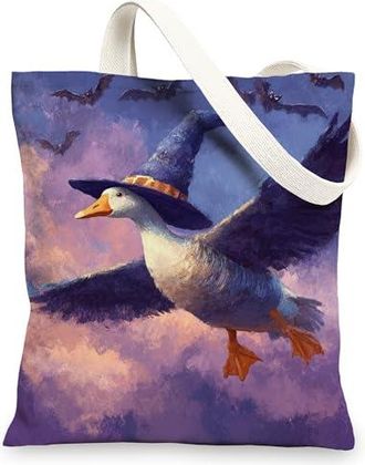 Generic Sacs fourre-tout fantaisistes en toile, motif doie ludique, sacs dépicerie réutilisables, légers et lavables avec bandoulière pour le shopping, les vo