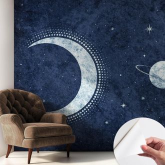 Tulup Carta Da Parati Adesiva - Lavabile - Decorazione Murale - Per Cucina - Pellicola Decorativa Motivo Stellato 250x250 Cm
