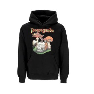 PROPAGANDA Schwarzer Hoodie mit K&auml;ngurutasche - - Sweatshirts & Hoodies - Herren - Schwarzk - L