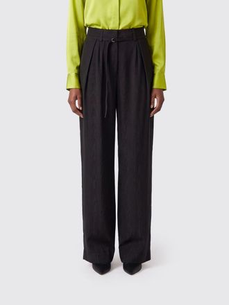 Dries Van Noten Hoch taillierte Palazzo-Hose aus Baumwolle mit weitem Bein und G&uuml;rtel