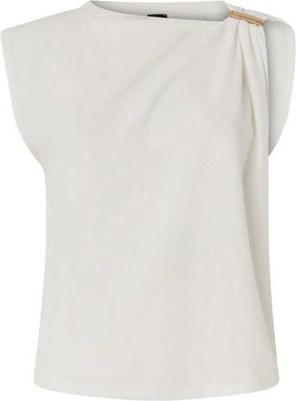 Pinko Pinko, Femme, Tops, Blanc, Taille: 38 FR Hauts sans manches