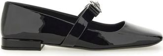 Versace Patent Leather Ballerina Gianni Ribbon - Gr. 36 (EU) - in Schwarz