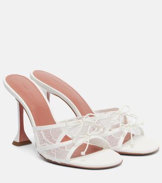 Amina Muaddi Mules Eleonora en dentelle