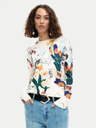 Desigual Pullover Nantes Lacroix 26SWJF35 &Eacute;cru Regular Fit