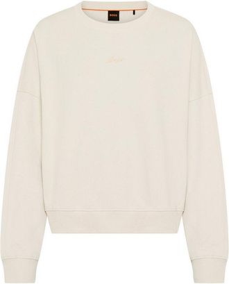 HUGO BOSS Sweater Ever Premium Damenmode mit Logostickerei, aus Baumwolle