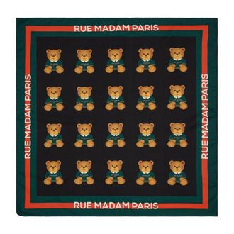 Rue Madam Schwarzer Teddy Twill Polyester Schal - - Accessories - Damen - Mehrfarbig - ONE SIZE