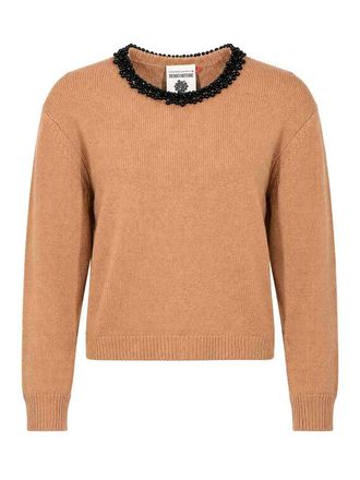 Semicouture Pull Col Rond - Camel