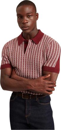 Ted Baker Poloshirt f&uuml;r Herren, kurz&auml;rmlig (Weinrot)