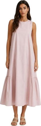 PESERICO Femme, Robes, Rose, Taille: 40 FR Midi Flounce Dress