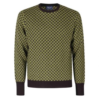Drumohr Biscottino Rundhals - - Knitwear - Herren - Gr&uuml;n - L