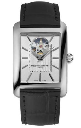 Frederique Constant Fr&eacute;d&eacute;rique Constant Carree Heart Beat Herrenarmbanduhr Schwarz FC-311S4C26