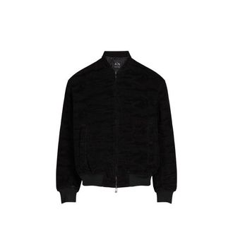 A|X Armani Exchange Blouson textur&eacute; en coton m&eacute;lang&eacute;