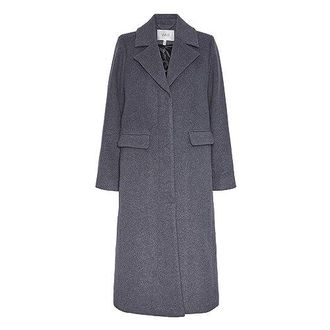 Vero Moda Lima Ls Wool Mix Coat S. Noos Manteau en Laine, Mélange de Gris Moyen, M Femme
