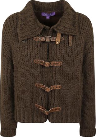 Ralph Lauren Bomberjacke Strickjacke mit langen &Auml;rmeln - - Knitwear - Damen - Braun - S