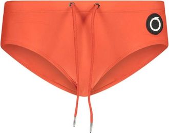 Trussardi Homme, Maillots de bain, Orange, Taille: S Maillot de Bain Rouge &Eacute;lastique avec Logo