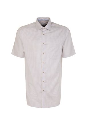 Seidensticker Herren Regular Fit Kurzarm Hemd, Sand, 39