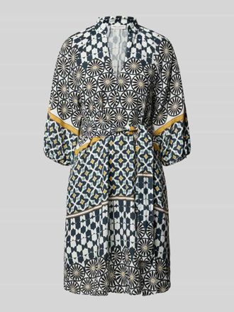 Marc O'Polo A-Linie Leinenkleid mit Allover-Muster