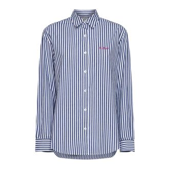 MC2 Saint Barth Femme, Blouses et Chemises, Bleu, Taille: 36 FR Brigitte Seersucker Shirt
