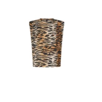 Pinko Pinko, Femme, Tops, Multicolore, Taille: 38 FR Pull Sans Manches Imprim&eacute; Tigre