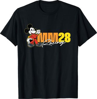 Disney MM28 Racing Mickey Mouse Race Car Driver Logo T-Shirt