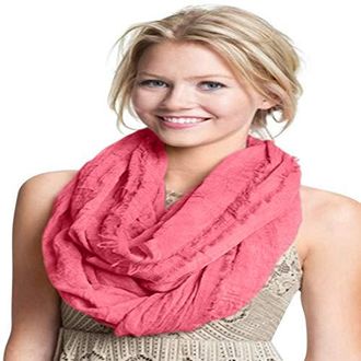 CJ Apparel Rose Corail Mobius Infinity Scarf Secondes Snood Cowl Tube circulaire Eternity Ch&acirc;le Pashmina NOUVEAU