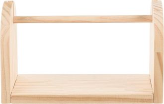 Generic Holzregal - gro&szlig;er St&auml;nder 40 x 12 x 15 cm, Aufbewahrung aus Naturholz, horizontaler Band-Organizer mit robuster Konstruktion, ideales Bastelzubeh&ouml;r f