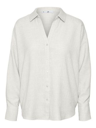 Vero Moda Langarmbluse VMMELANEY QUEENY LS SHIRT WVN NOOS Kunstfaser, loose fit