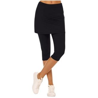Generic Leggings Femme 3/4 Taille Haute Grande Taille Coton Pantalon De Jogging &Eacute;lastique Respirant Habill&eacute; Pantacourt Uni Couleur Confortable Pantalons Gym C