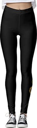 Generic Legging de sport 2026 pour femme - Imprim&eacute; tournesol - Taille haute - Contr&ocirc;le du yoga, Noir, XXL