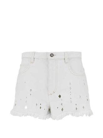 Isabel Marant Short Marant avec ourlet effiloch&eacute; et d&eacute;coupes