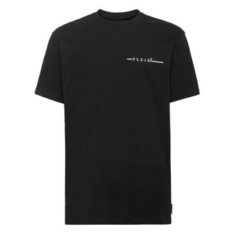 Philipp Plein Homme, Tops, Noir, Taille: 2XL T-Shirt Col Rond