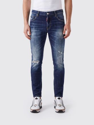 Dsquared2 Jean Skater en denim stretch &agrave; coupe skinny et effet us&eacute;