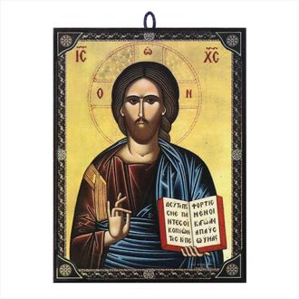 NKlaus Ikone Jesus Christus 9,7x13,5x1,2cm Christliche Ikone orthodox aus Griechenland 1021