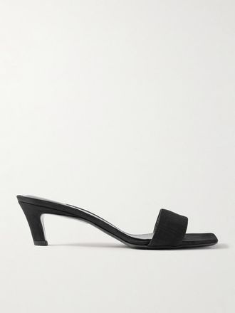Toteme Mules En Moire - Noir